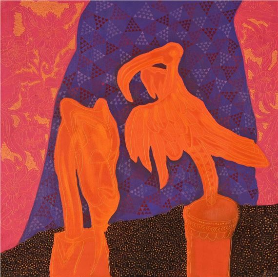 Andrew Verster | Composition with Sculptural Birds and Head | MutualArt