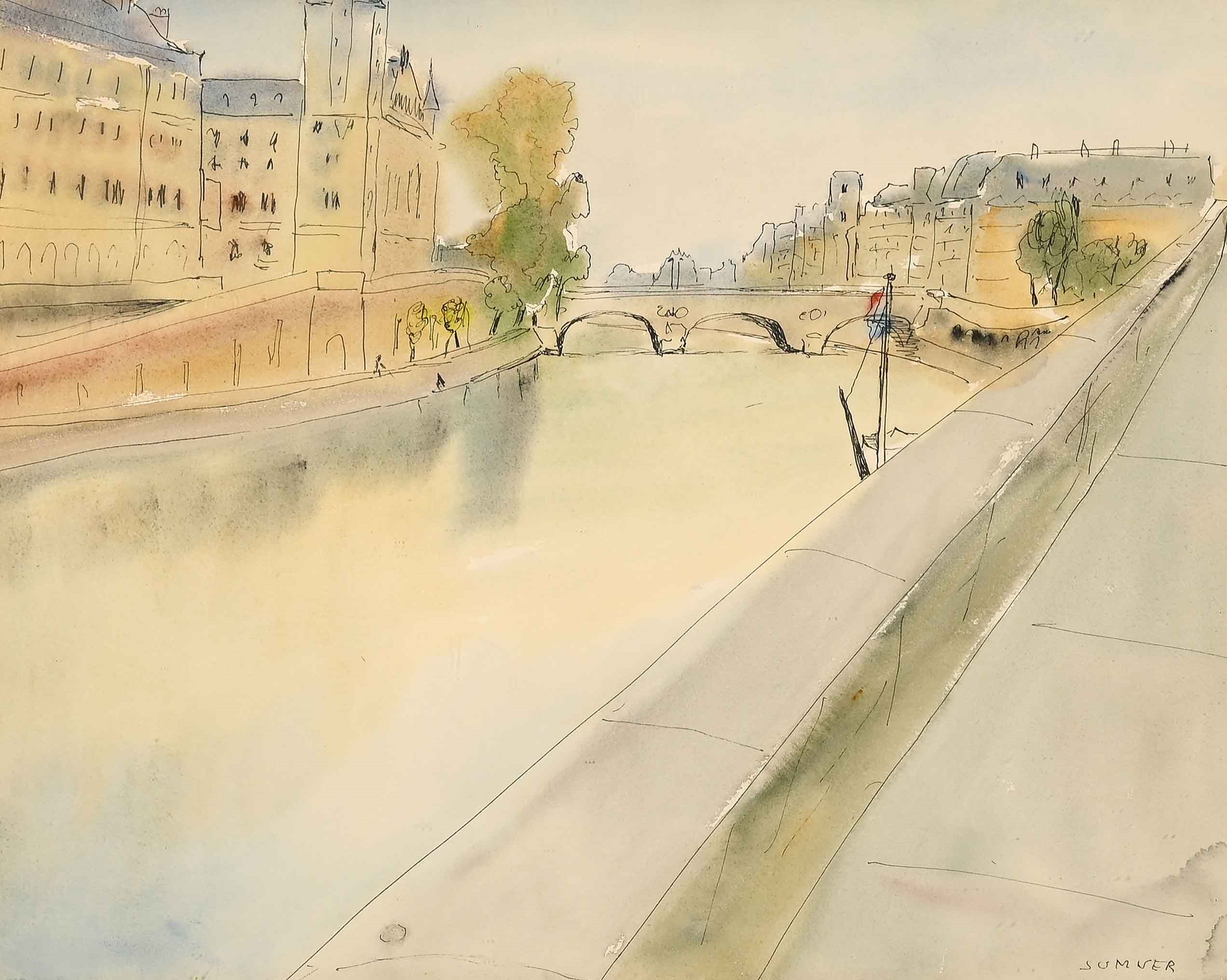 Maud Frances Eyston Sumner | View of a Canal | MutualArt