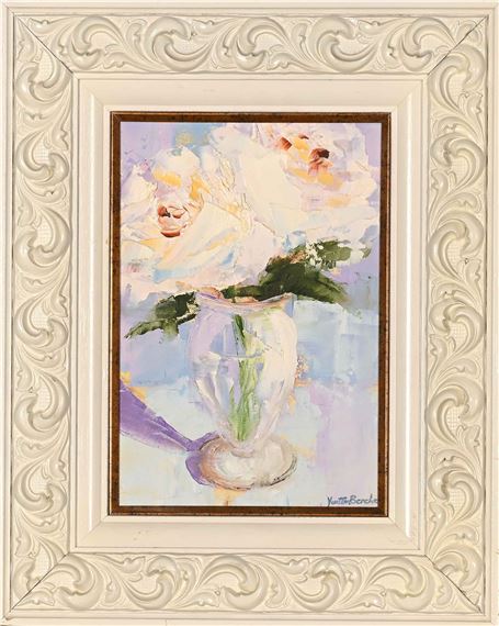 Yvette Beneke | Still Life with White Roses | MutualArt