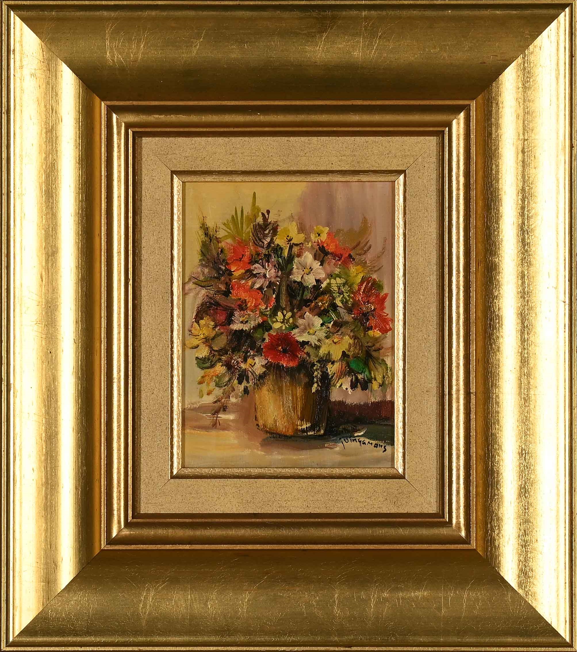 Johannes Wilhelmus Dingemans | Still Life with Wild Flowers in a Copper ...