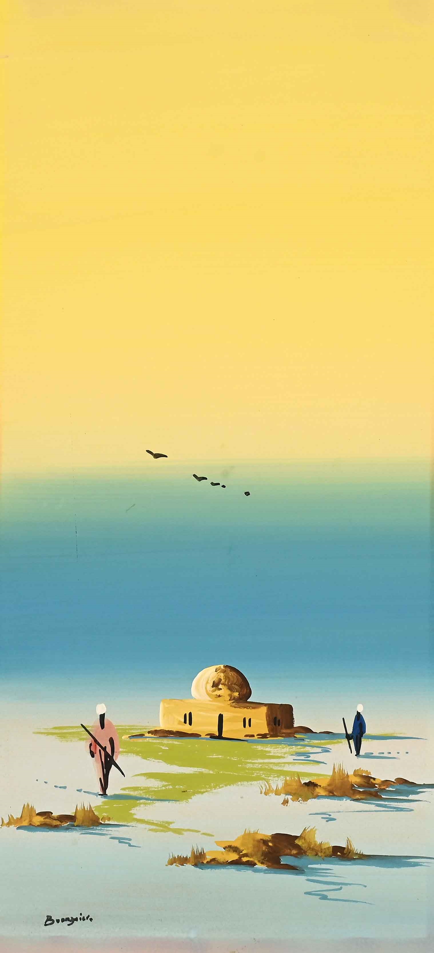 Jimmy Boonzaier | Figures with Domed Building | MutualArt