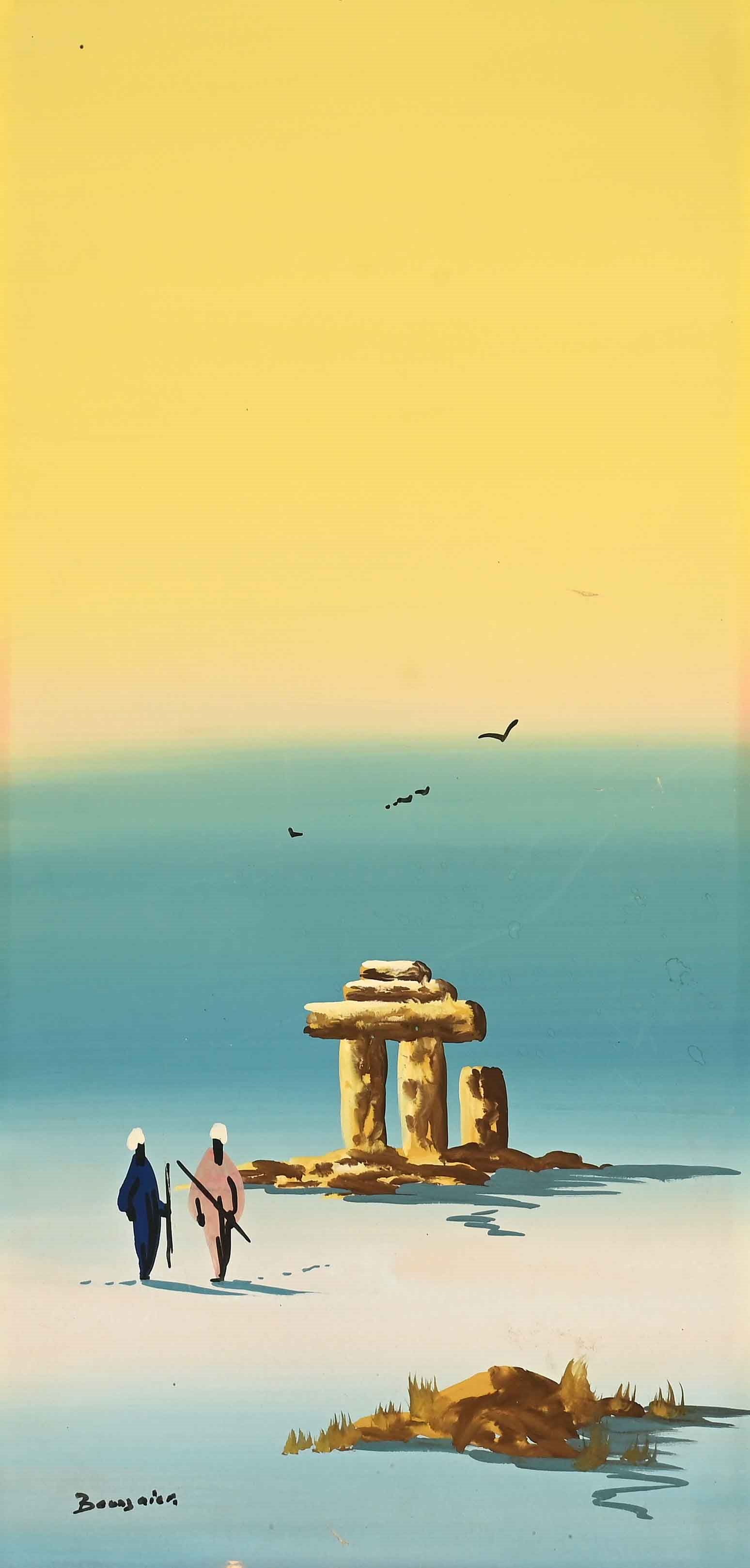 Jimmy Boonzaier | Figures with Monument | MutualArt
