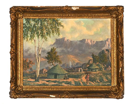 Jimmy Boonzaier | Landscape with Rondavels | MutualArt