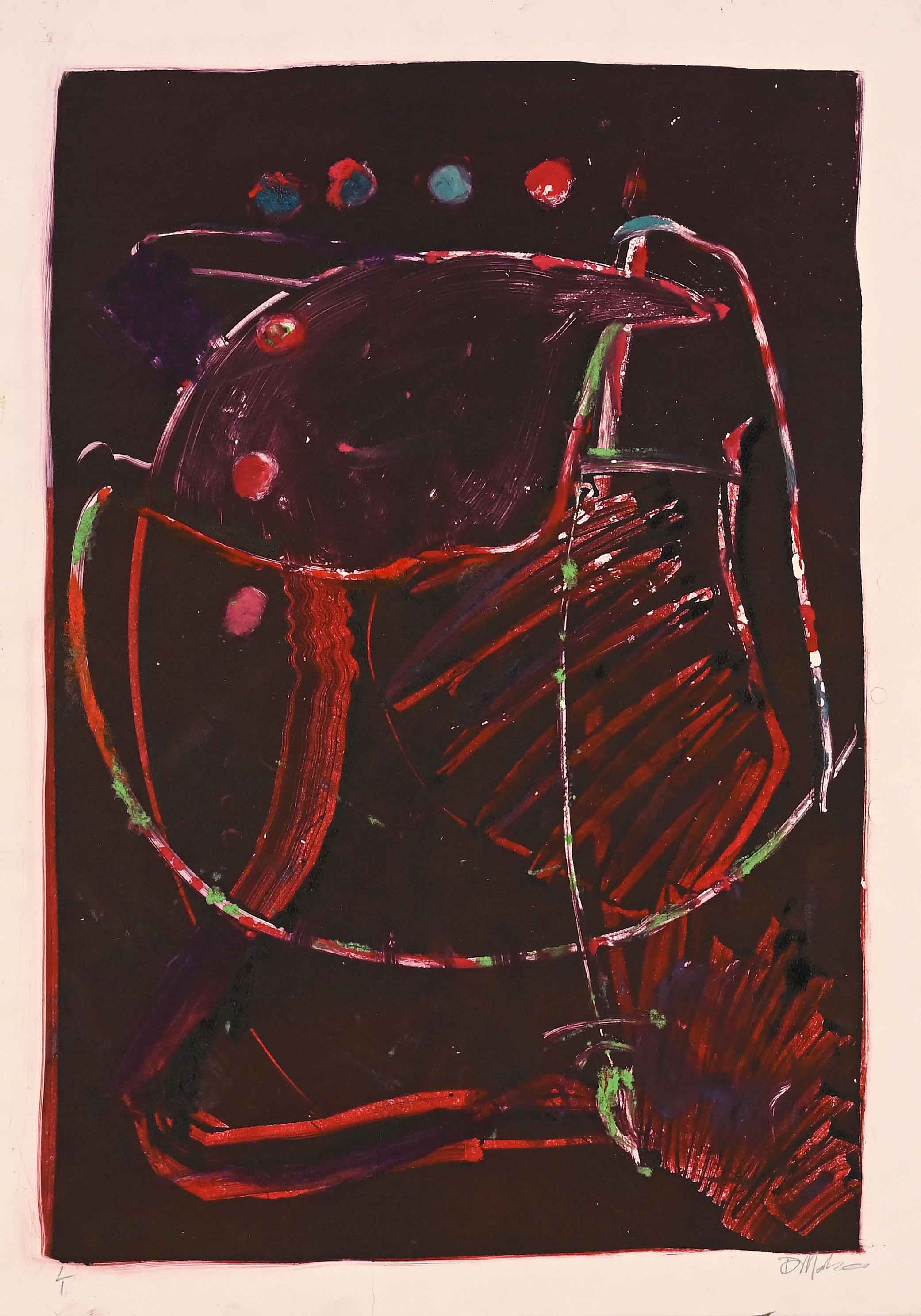 Dumisani Abraham Mabaso | Abstract Composition in Red and Purple ...