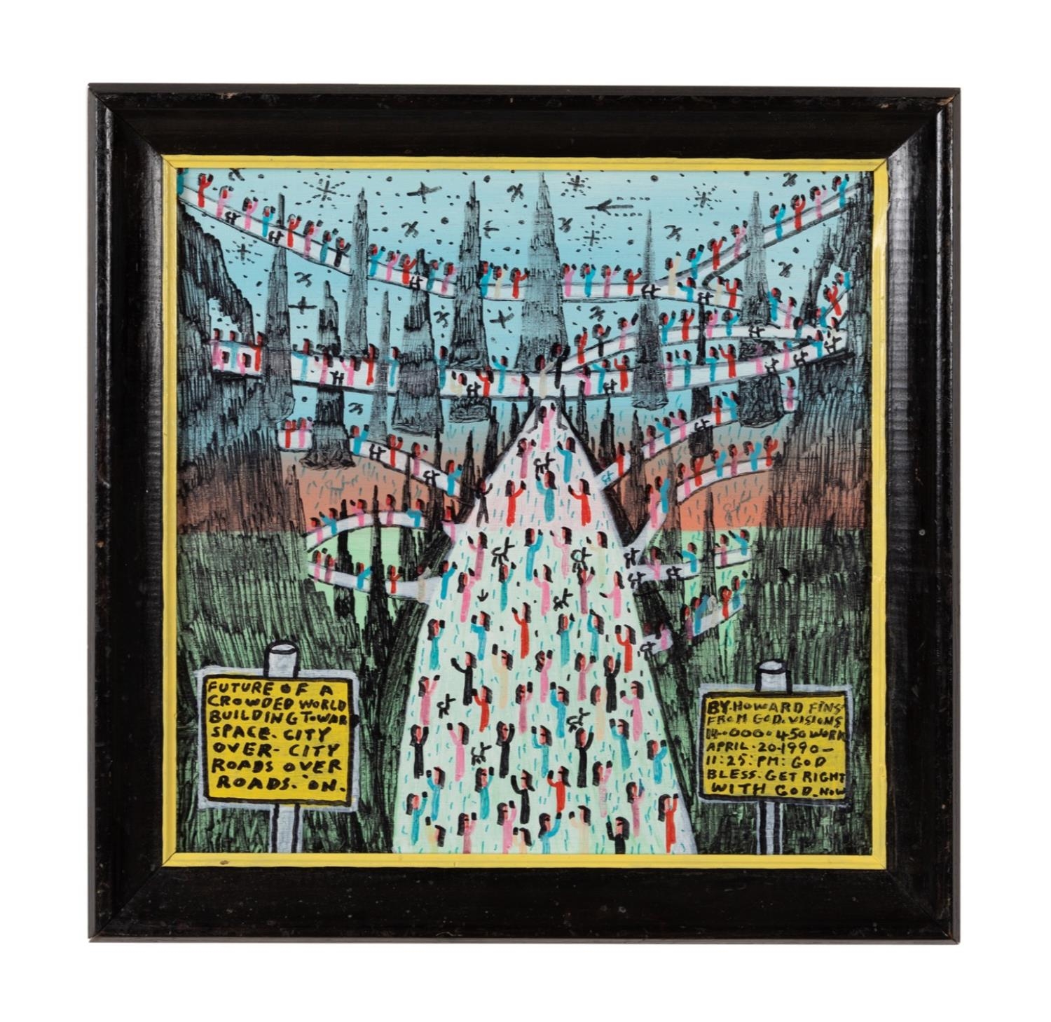 Howard Finster | Future of a Crowded World, 1990 (1990) | MutualArt