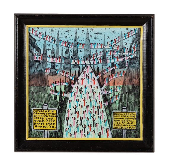 Howard Finster | Future of a Crowded World, 1990 (1990) | MutualArt