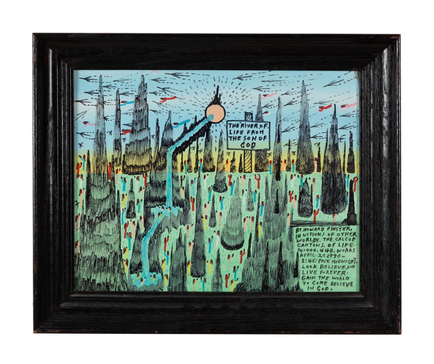 Howard Finster | River of life from the Son of God, 1990 (1990) | MutualArt
