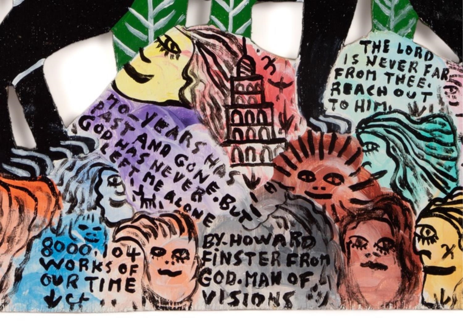 Howard Finster | Black Panther and Souls, 1988 (1988) | MutualArt