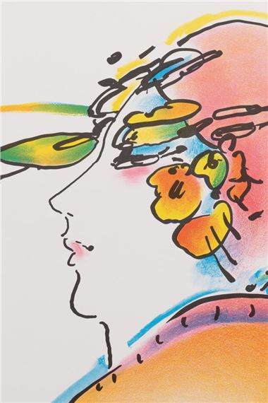 Peter Max | LADY WITH FEATHERS (1937) | MutualArt