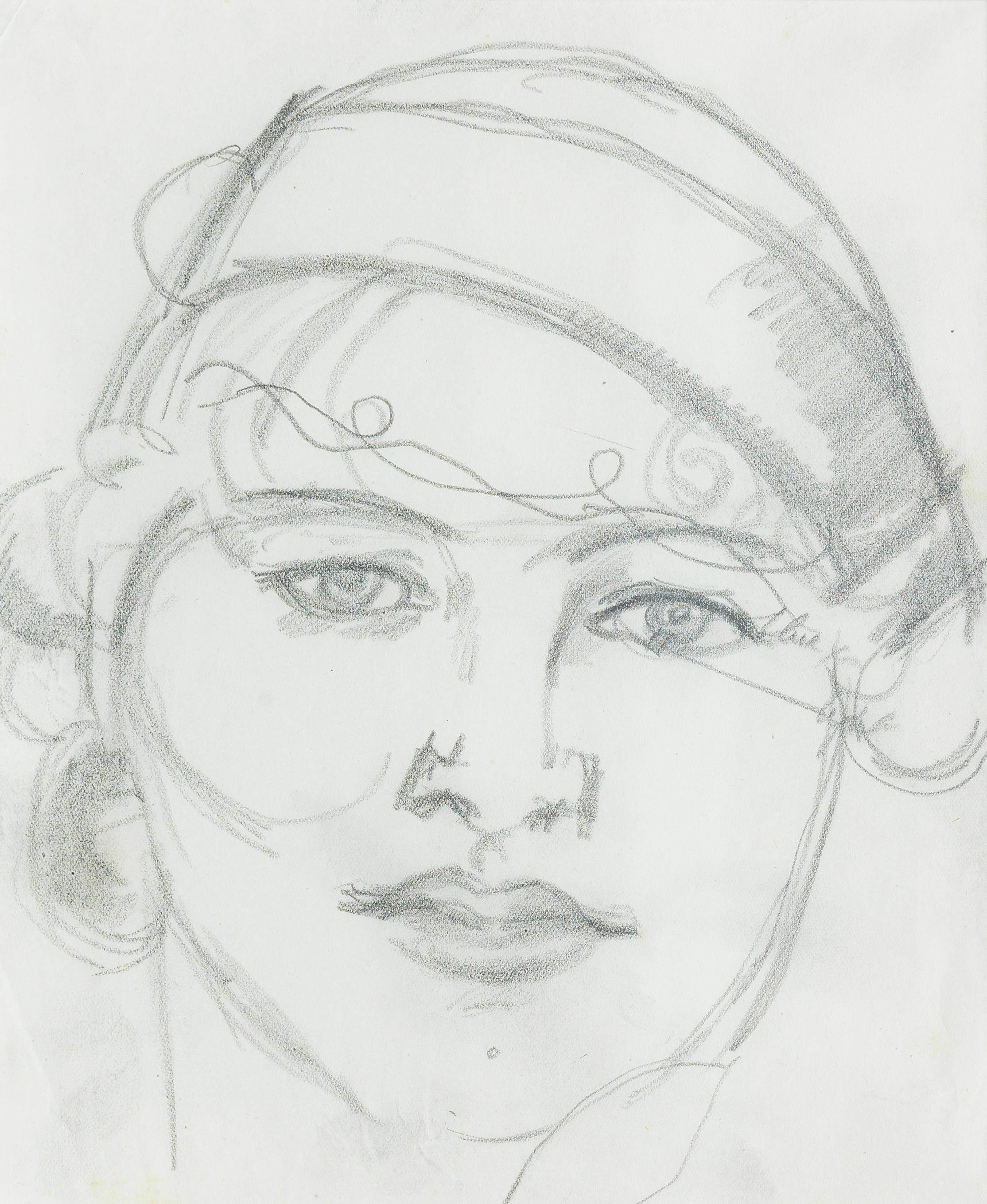 John Duncan Fergusson | Portrait of a Lady in a Pillbox Hat | MutualArt