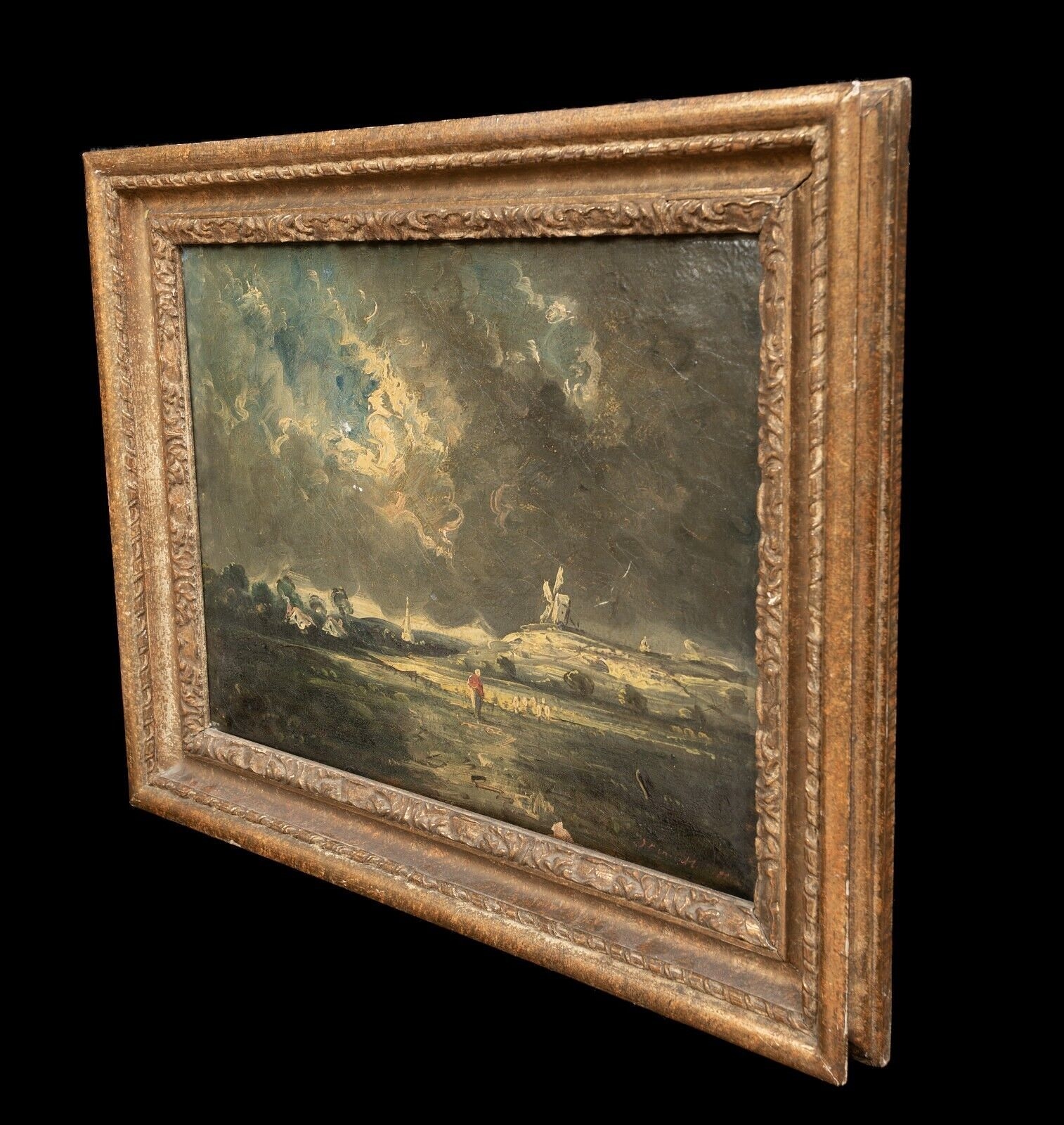J. Constable | VIEW OF A FIGURE IN A CLOUDY LANDSCAPE (19th Century ...