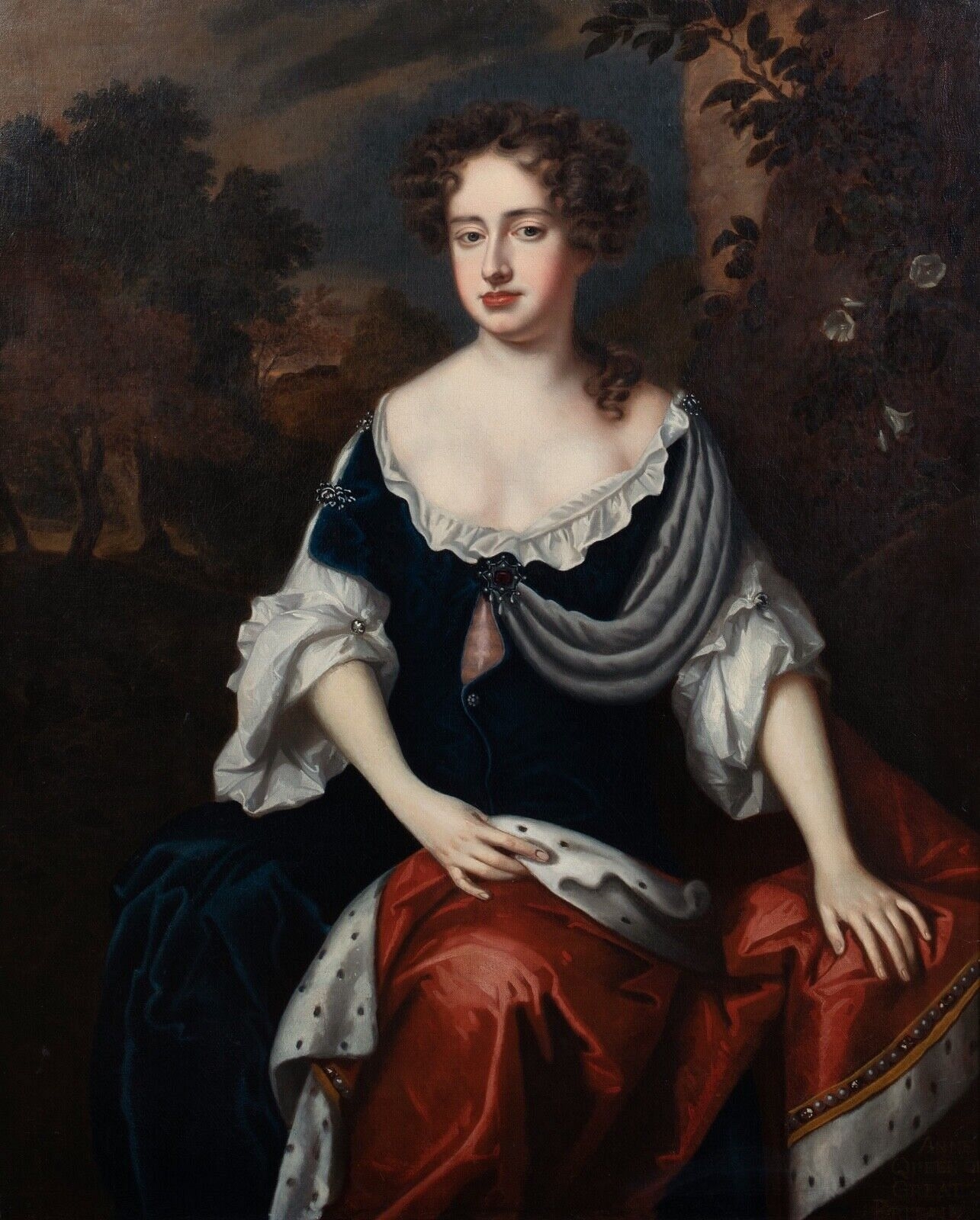 Sir Godfrey Kneller | PORTRAIT OF QUEEN ANNE AS PRINCESS OF DENMARK OIL ...