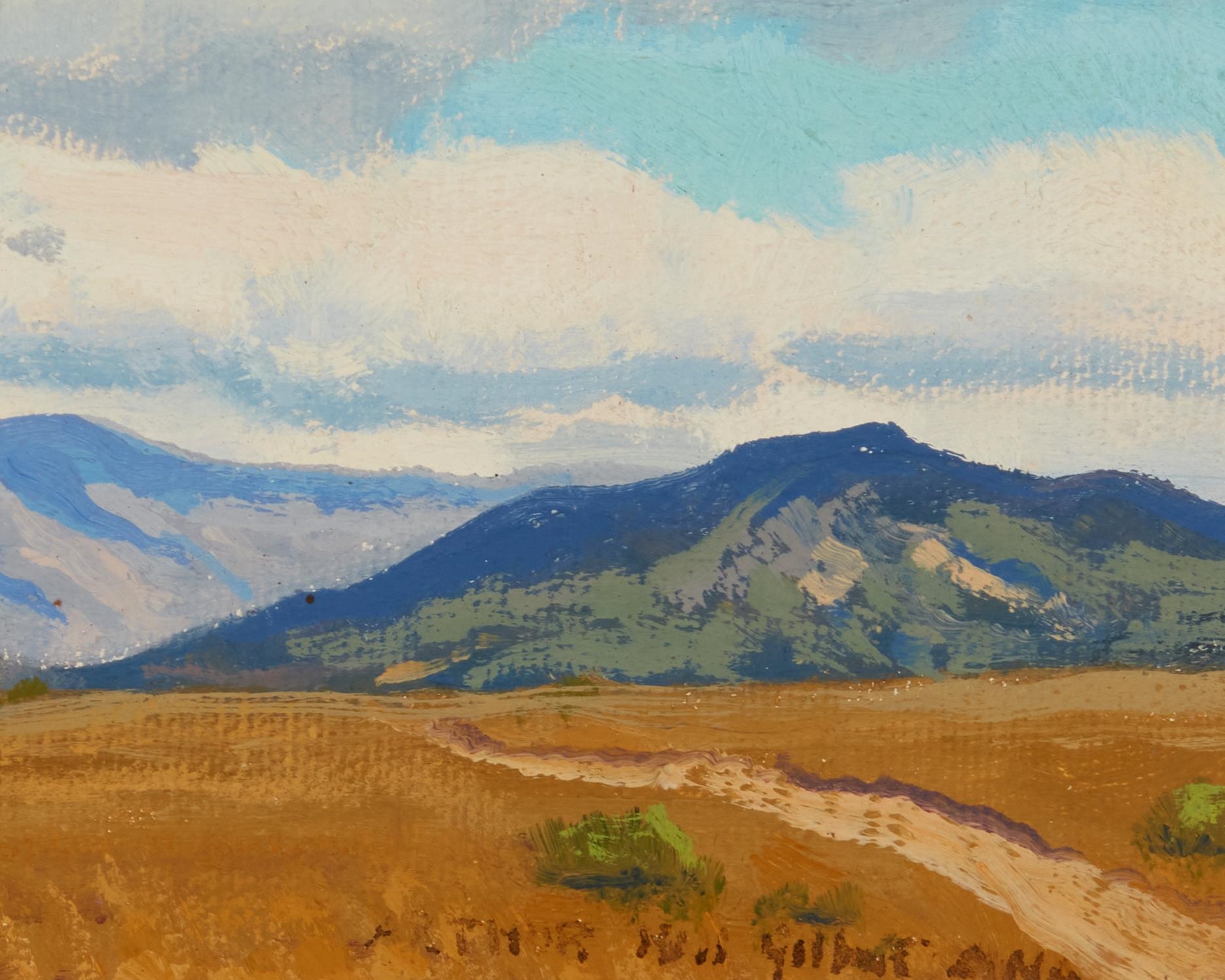 Arthur Hill Gilbert | Landscape with oak tree and cloudy sky | MutualArt