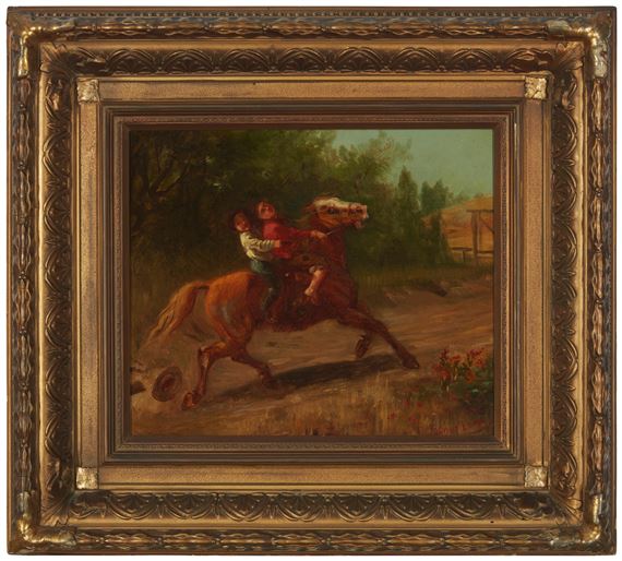 Arthur Lemon | Two children riding a horse | MutualArt