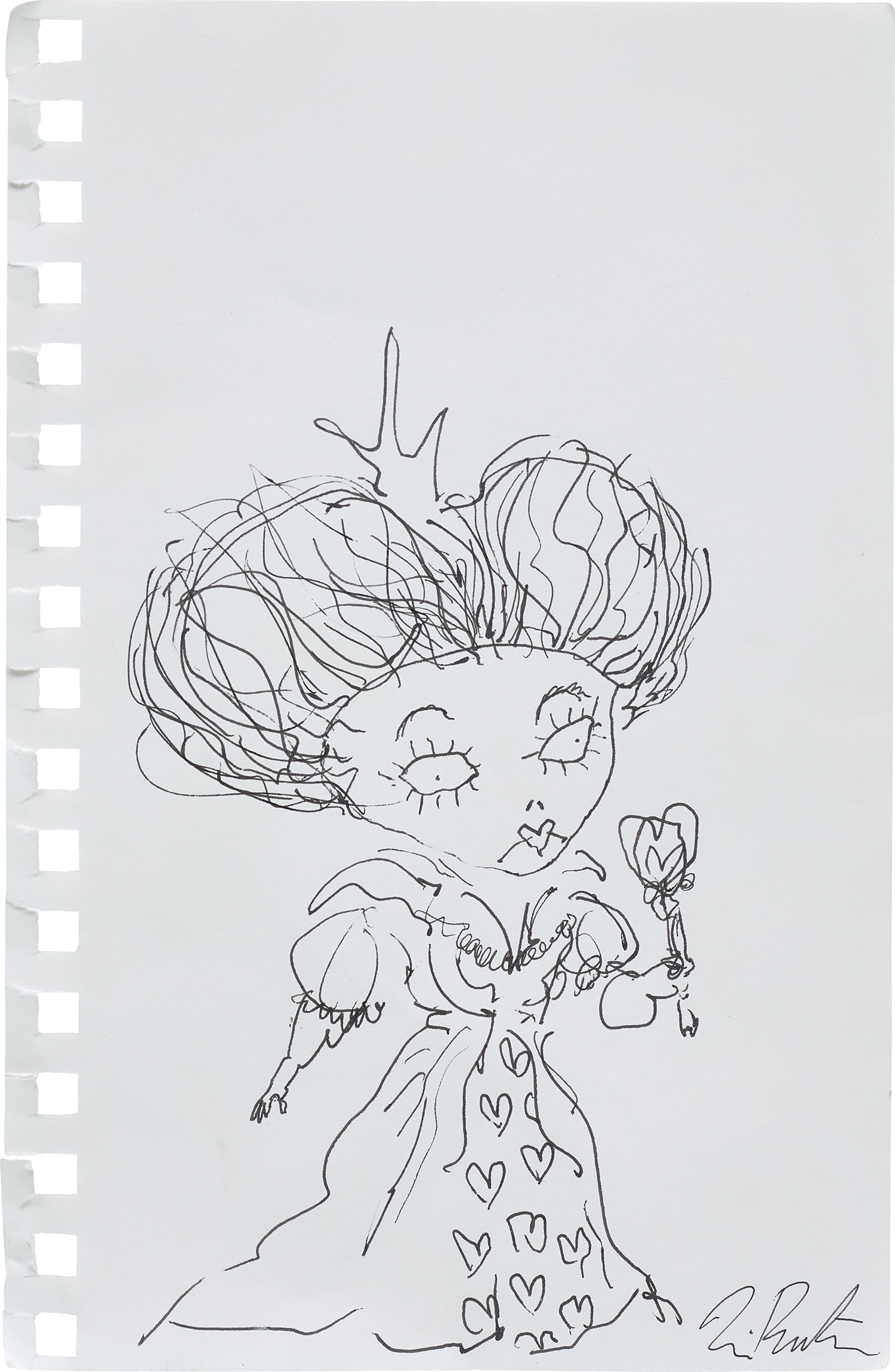 Tim Burton | Study for the Red Queen (2009) | MutualArt