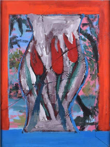 Tony Wild | Tulip Vase in Landscape (1981 - 1982) | MutualArt