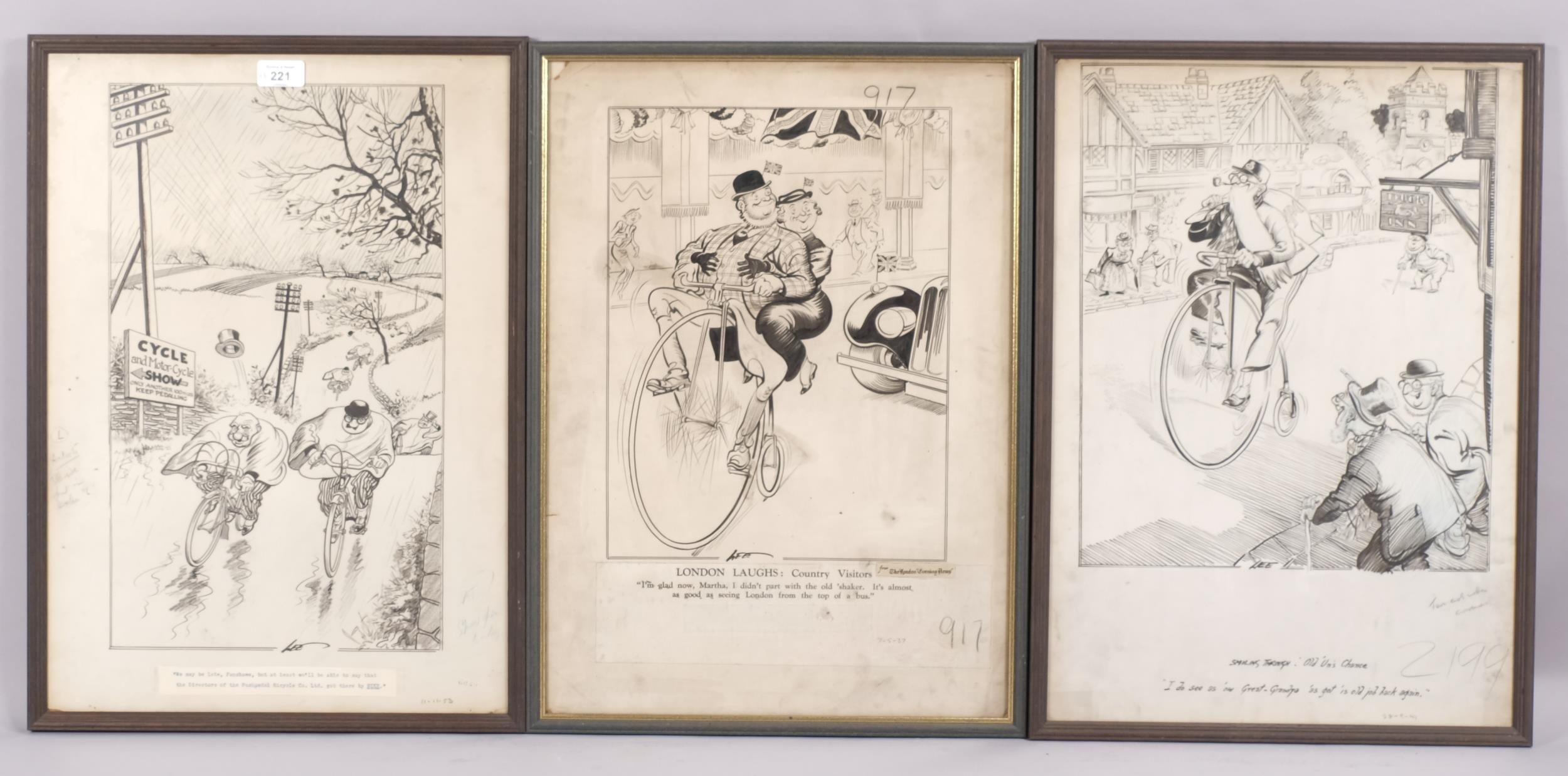 Joseph Lee | 3 original cartoons | MutualArt