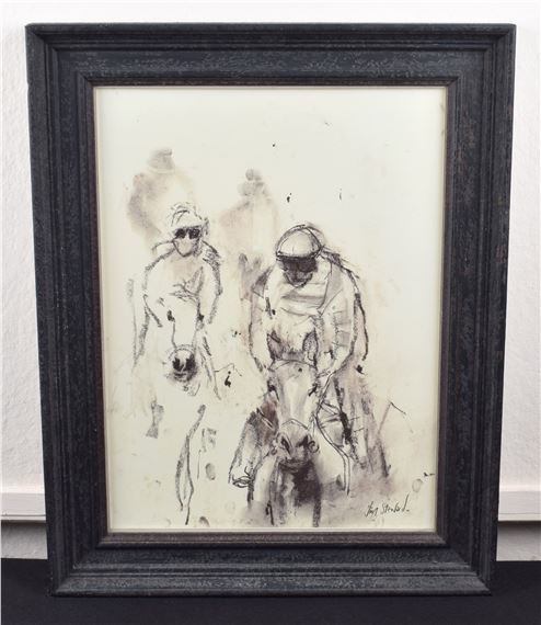 Tim Steward | Horse racing study with two horses and jockeys (2008 ...