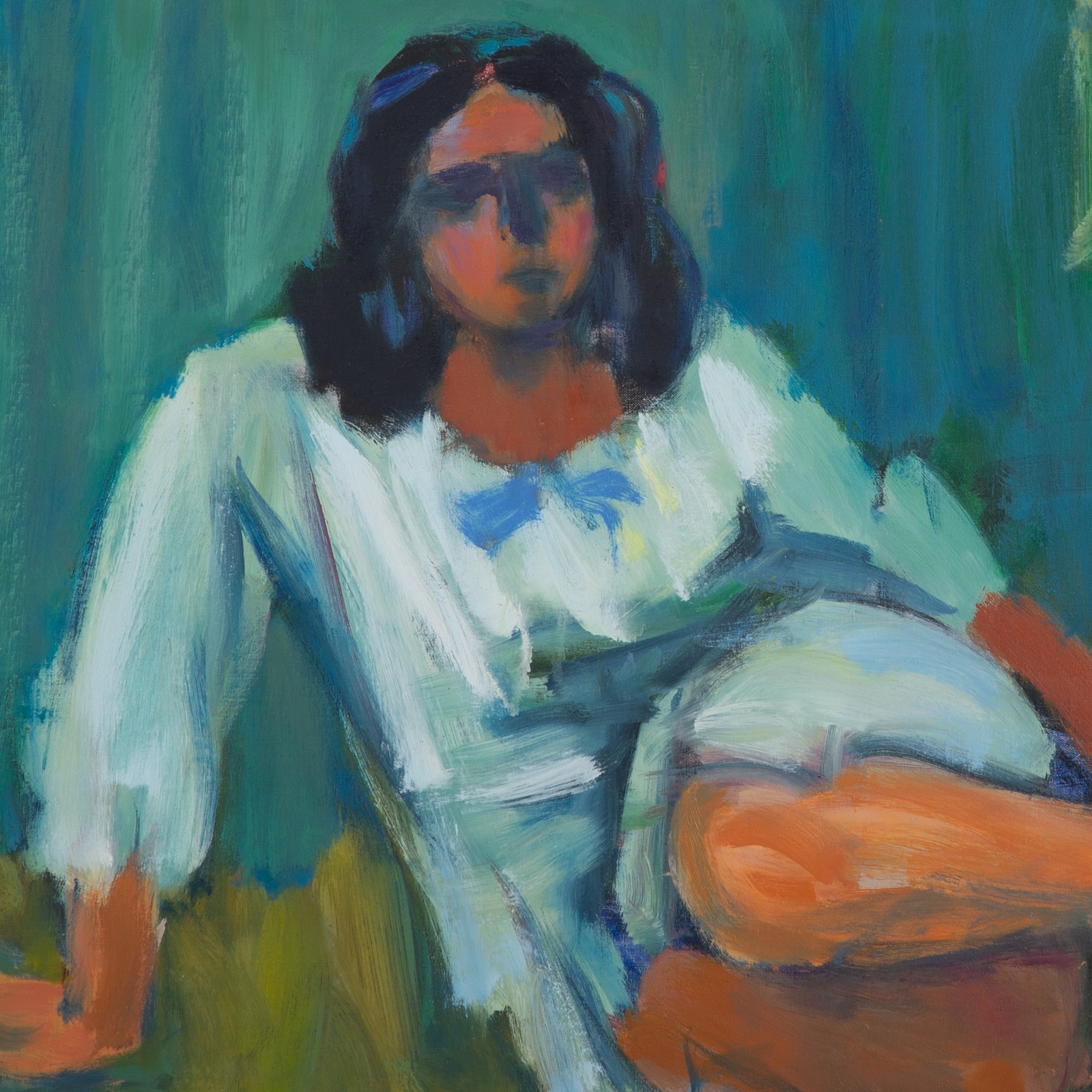 Jacob Kainen | Girl in White Chemise (1909) | MutualArt