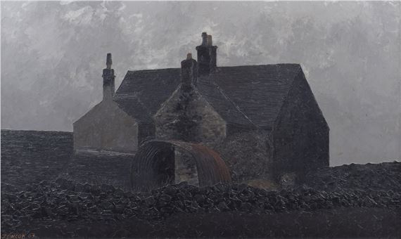 Jack Simcock | Cottages by a track (1974) | MutualArt