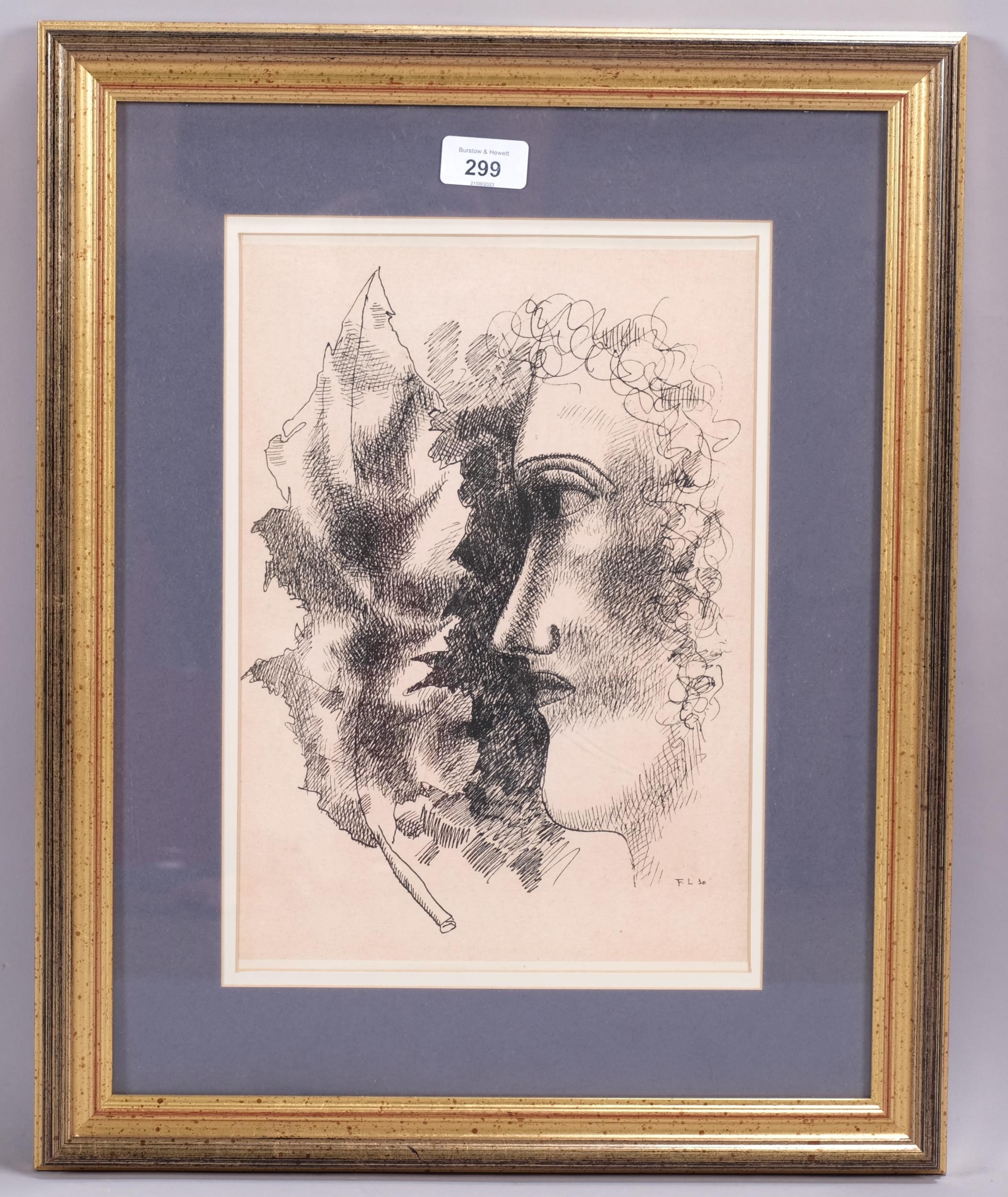 Fernand Léger | tete et feuille (1940) | MutualArt