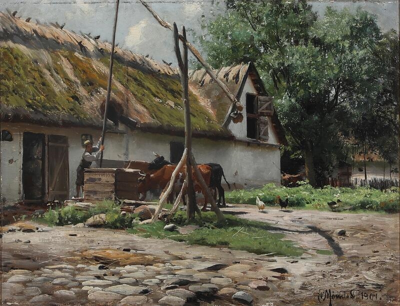 Peder Mork Monsted | A Woodland Stream on a Summer Day (1907) | MutualArt