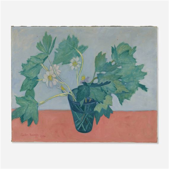 Gershon Benjamin | Still Life with Begonias (1950) | MutualArt