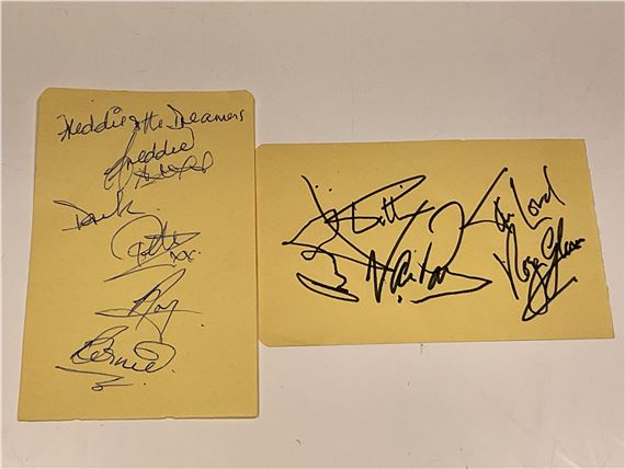 Drifters | one bearing the signatures of Freddie and the Dreamers ...