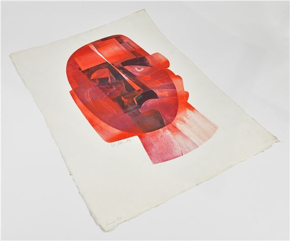 Ken Sprague | abstract study of a red face | MutualArt