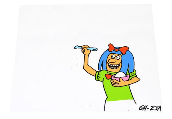 Keith Haring | Sesame Street animation cel from Count to Ten (1991 ...