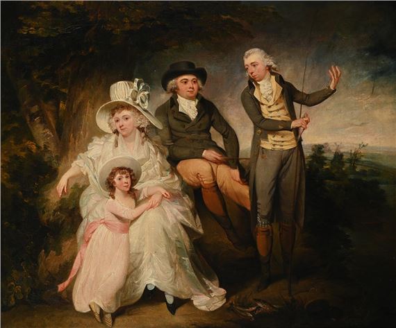 Henry Singleton | FAMILY FISHING PORTRAIT | MutualArt
