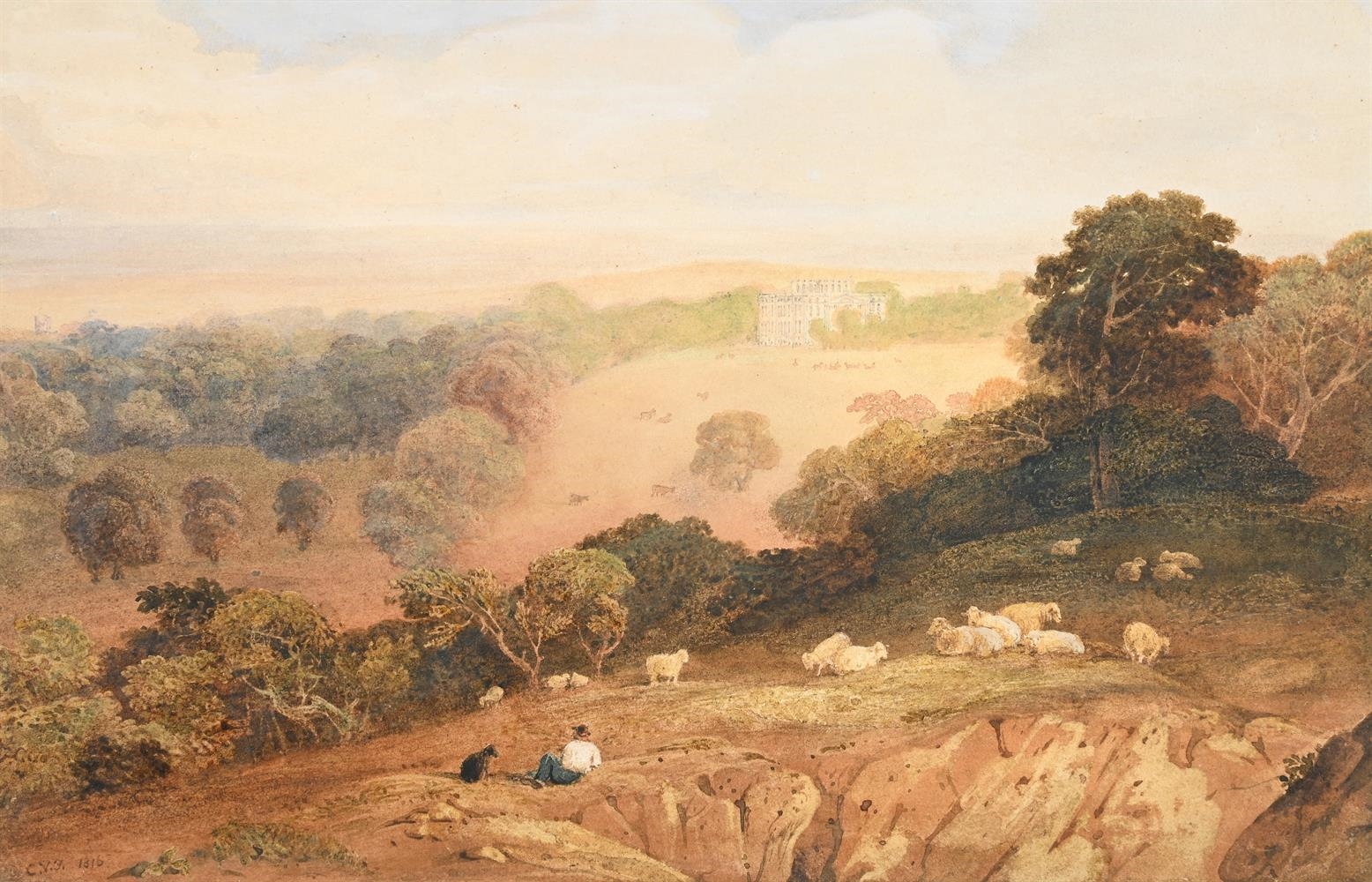 Anthony Vandyke Copley Fielding | A VIEW OF KING'S WESTON (1816 ...