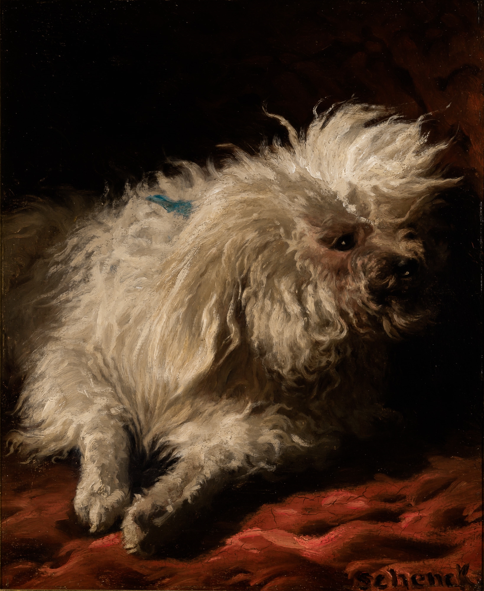 August Friedrich Albrecht Schenck | Recumbent Dog | MutualArt