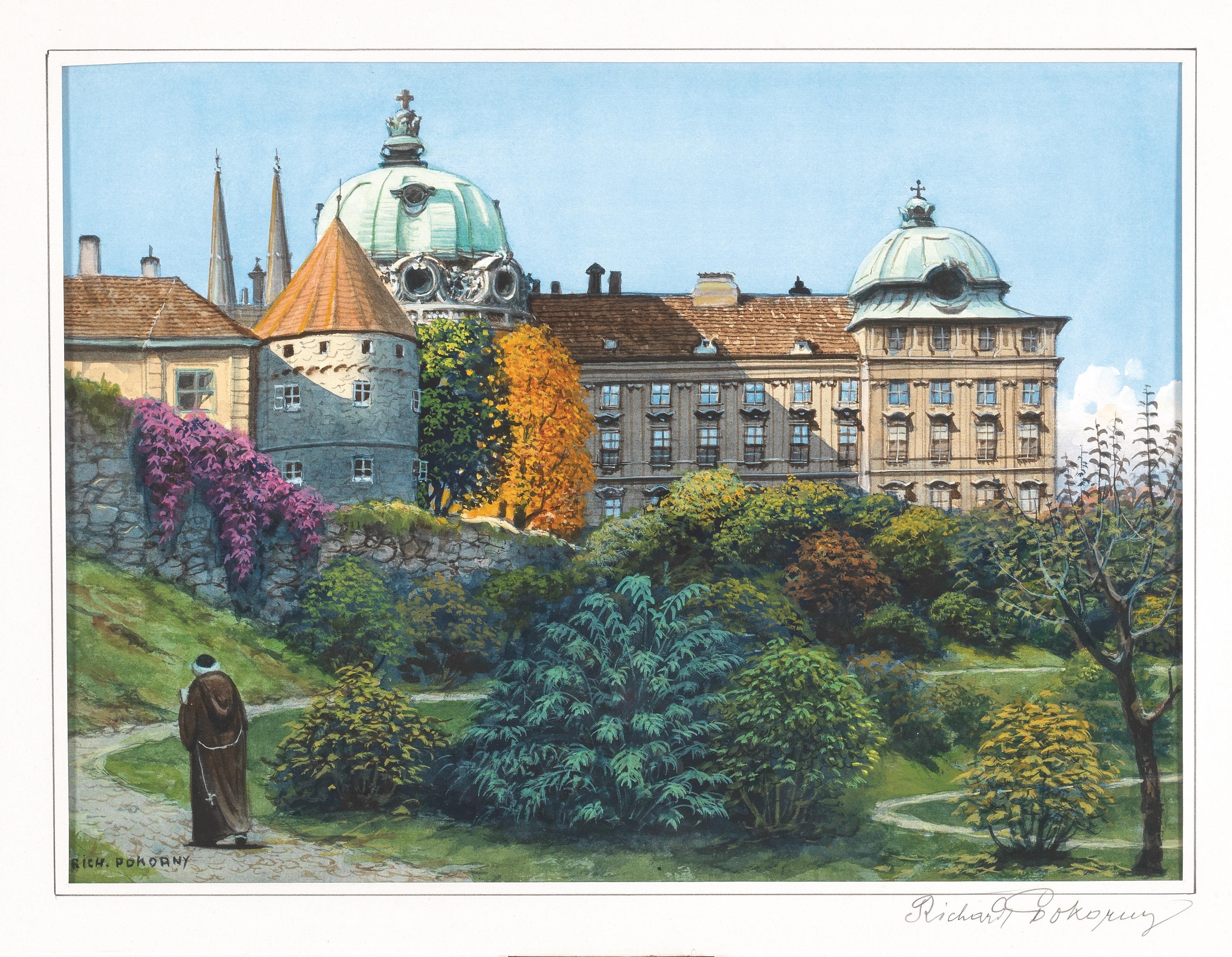 Richard Pokorny | A view of Klosterneuburg Abbey | MutualArt