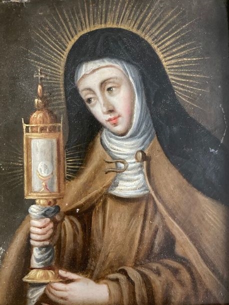 French School, 17th Century | Carmelite nun presenting the monstrance ...