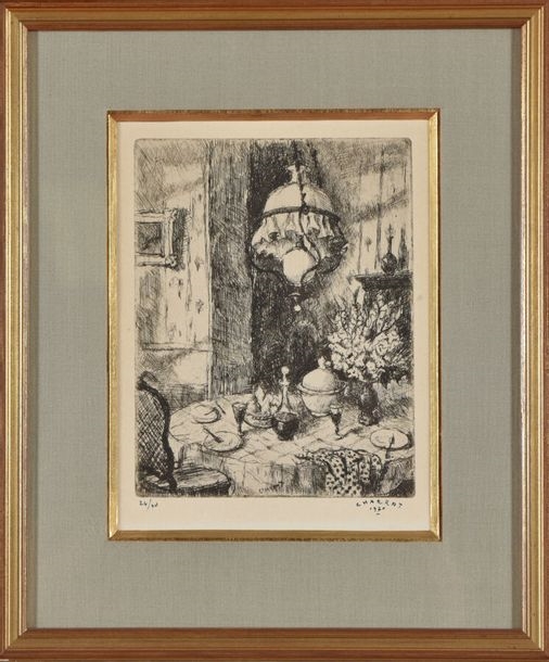 Louis Charrat | Table set in an interior (1970) | MutualArt
