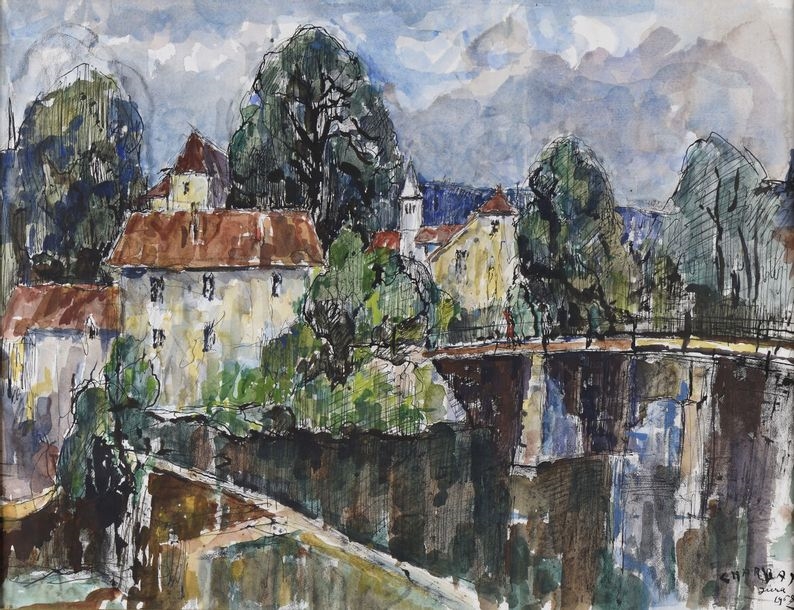 Louis Charrat | Bridge in the Jura (1968) | MutualArt