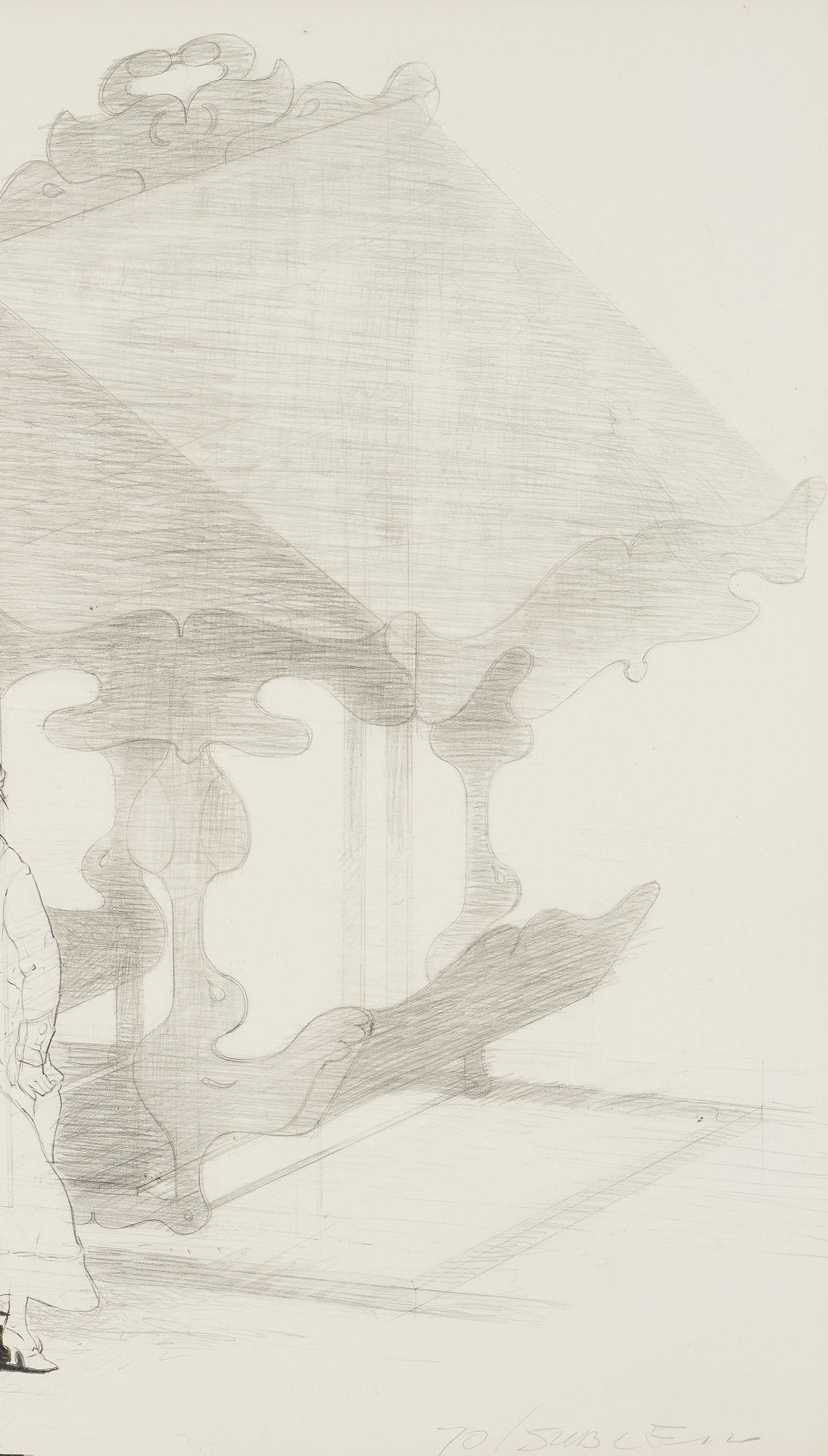 Carl Sublett | Carl Sublett Drawing, Couple w/ Gazebo (Early 20th ...