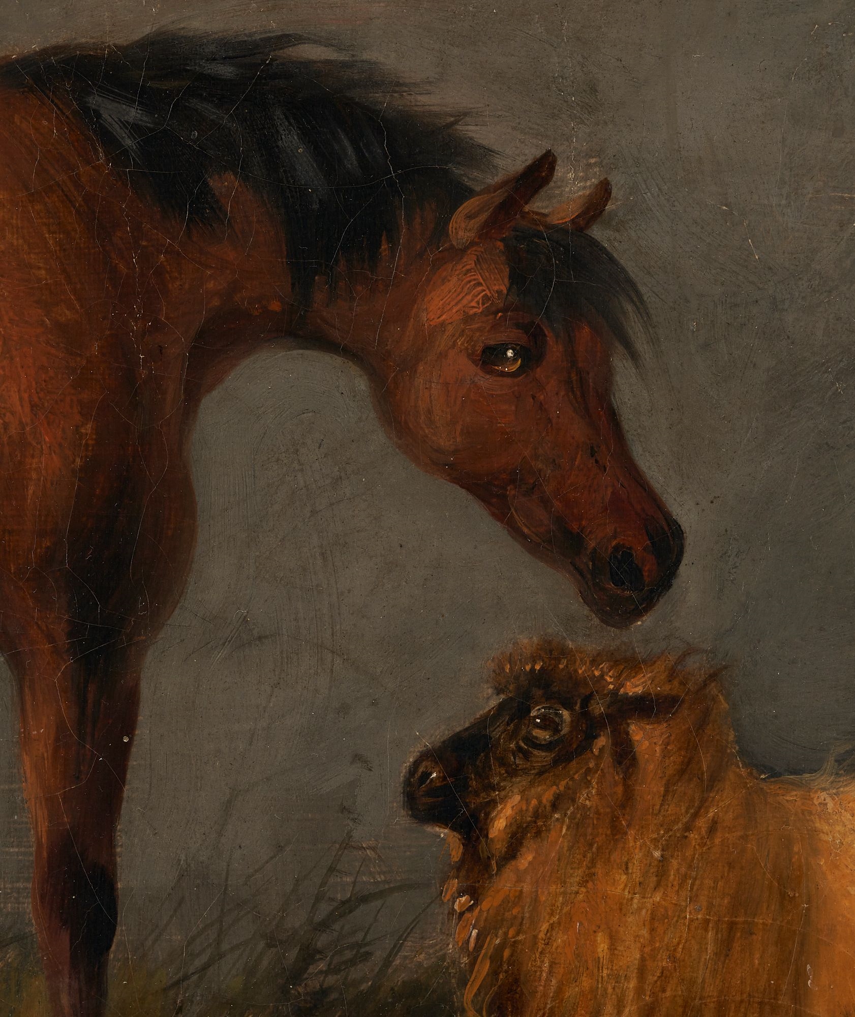 William Watson | Pastoral Painting of Sheep & Horse | MutualArt