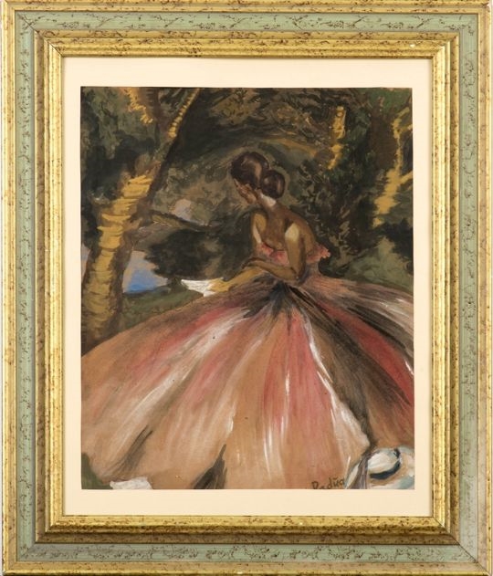 Paul Mathias Padua | Frau im Ballkleid. | MutualArt