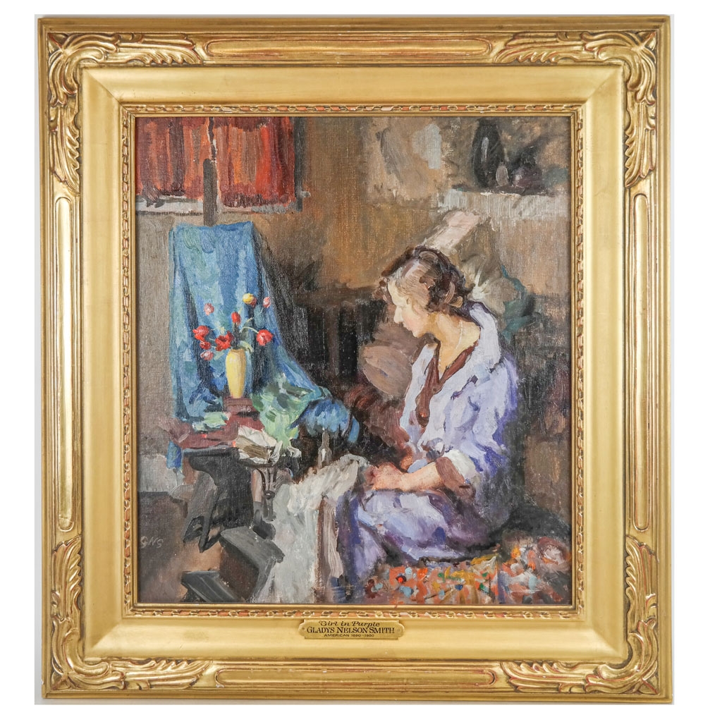 Gladys Nelson Smith | Girl in Purple | MutualArt