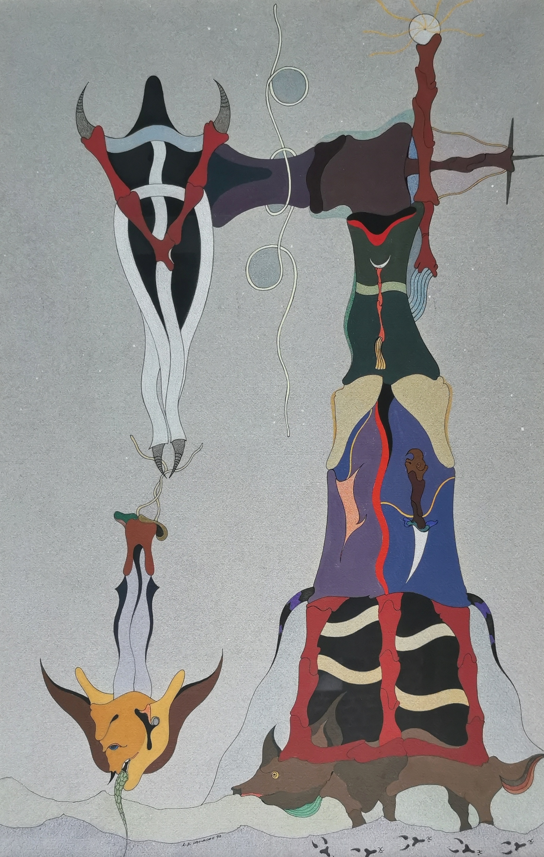 Jorge Camacho | Remordimiento en traje de noche (1990) | MutualArt