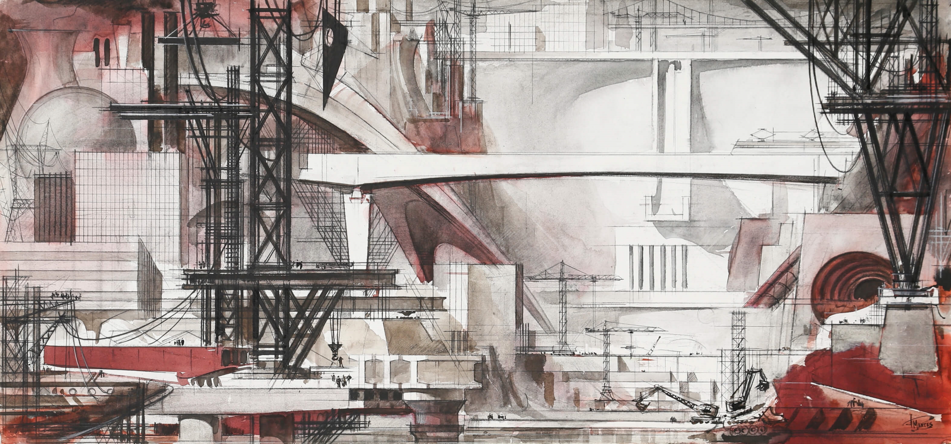 Paul Mantes | Chantier en montagne | MutualArt