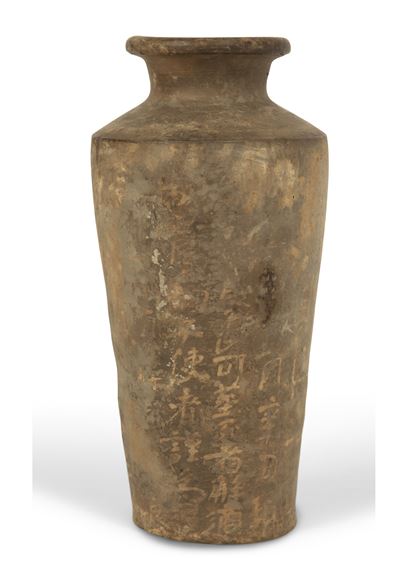 Han Dynasty | A Chinese Pottery Vase with Characters Han Dynasty ...