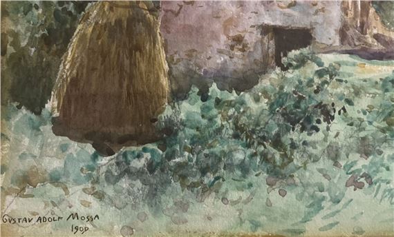 Gustave Adolphe Mossa | Maison dans un paysage montagneux (1909 ...