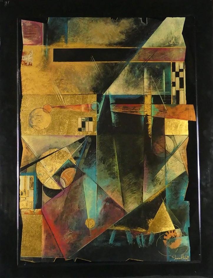 Shawna Hartnett | Large Kandinski-esque laminated abstract print ...