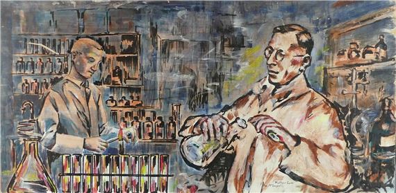Matthew Carver | Sir Frederick Banting working in his laboratory (1991 ...
