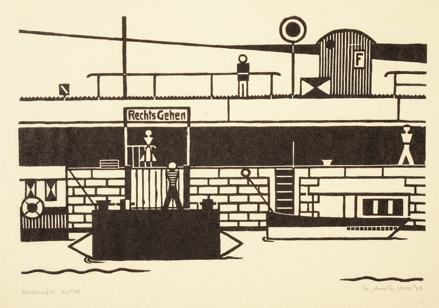 Gerd Arntz | Strandbad; Rheinufer (1924 - 1979) | MutualArt