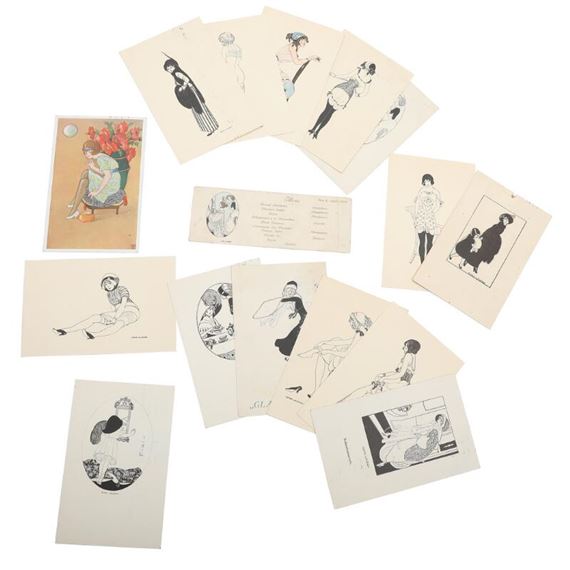 Gerda Wegener | 15 postcards and one menucard | MutualArt