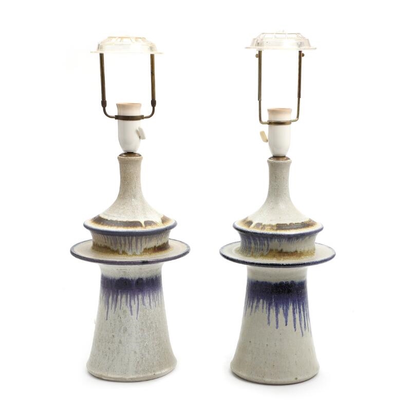 Carl Cunningham-Cole | A pair of sculptural stoneware table lamps ...